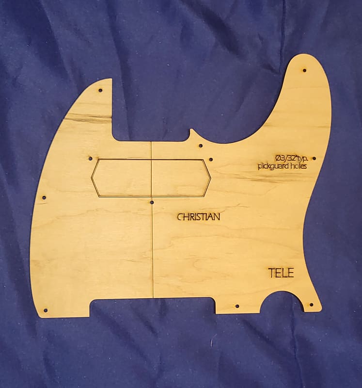 Custom Tele Guitar Pickguard Routing Template For Charlie | Reverb