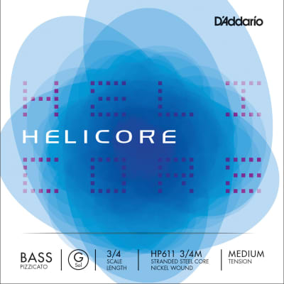 D'Addario HP611 3/4M Helicore 3/4 Pizzicato Bass String - G | Reverb