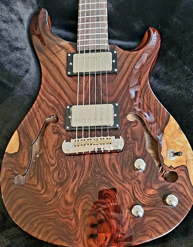 SJ Custom Guitars Hollowbody,Exotic rosewood top,mahogany | Reverb