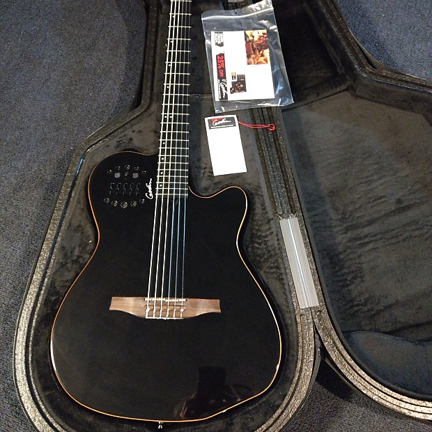 Godin Multiac ACS-SA Slim Nylon Black with Tric custom case | Reverb
