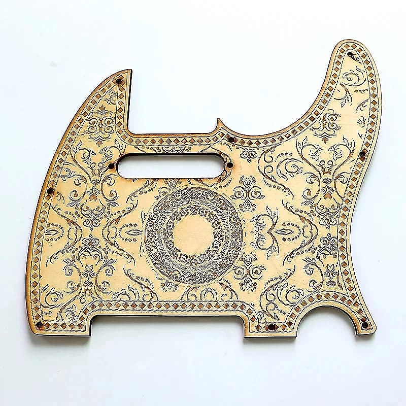 Carved Maple Wood Telecaster Tele Style Guitar Pickguard | Reverb