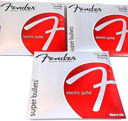 Fender Super Bullets Nickel Steel 10-46 Regular Electric | Reverb