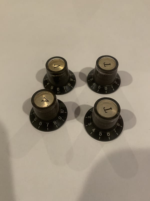 Vintage 1970’s Univox knobs Japan 1970’s - Black | Reverb