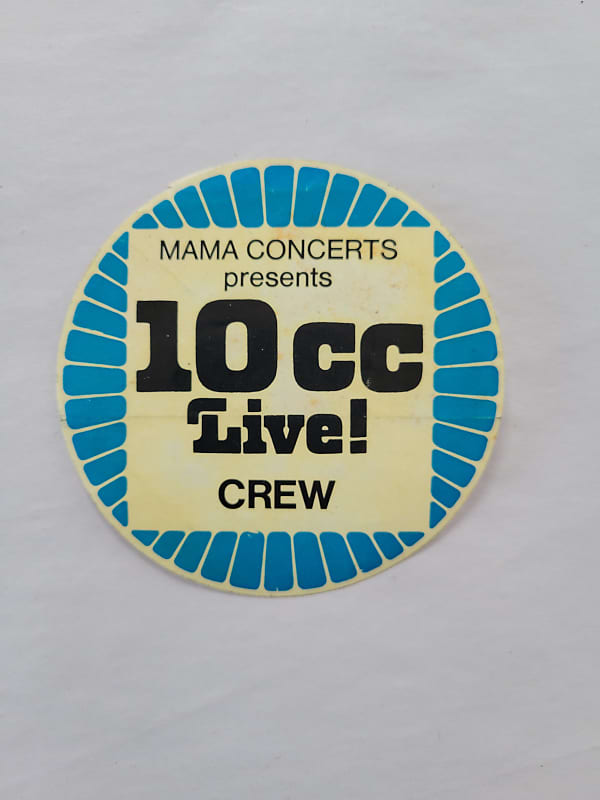 1977 10CC Live Backstage/Crew Pass Original RARE | Reverb