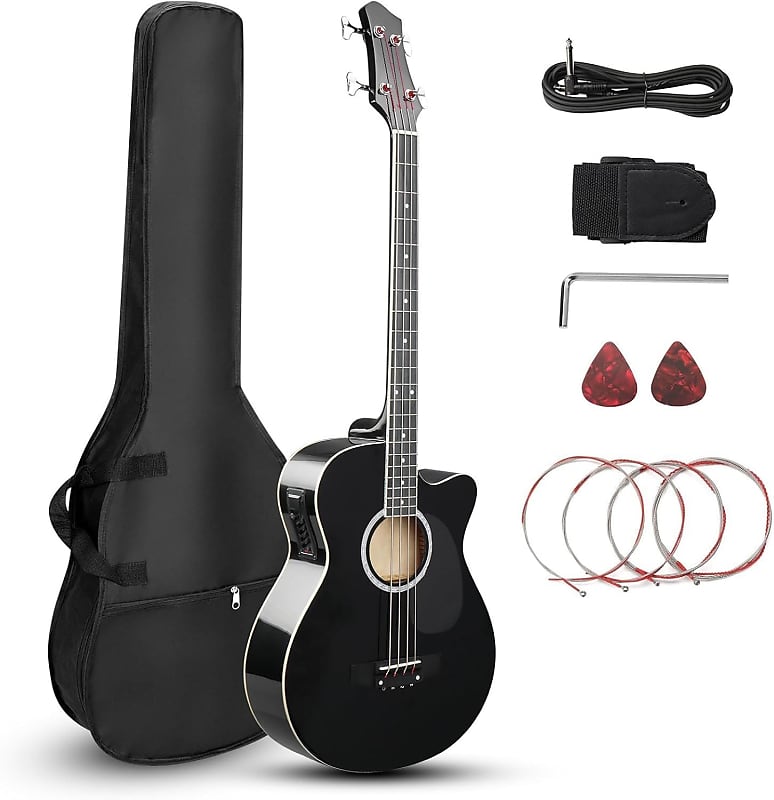 4 String Acoustic Bass Guitar, Full Size Bass Guitar Kit with | Reverb