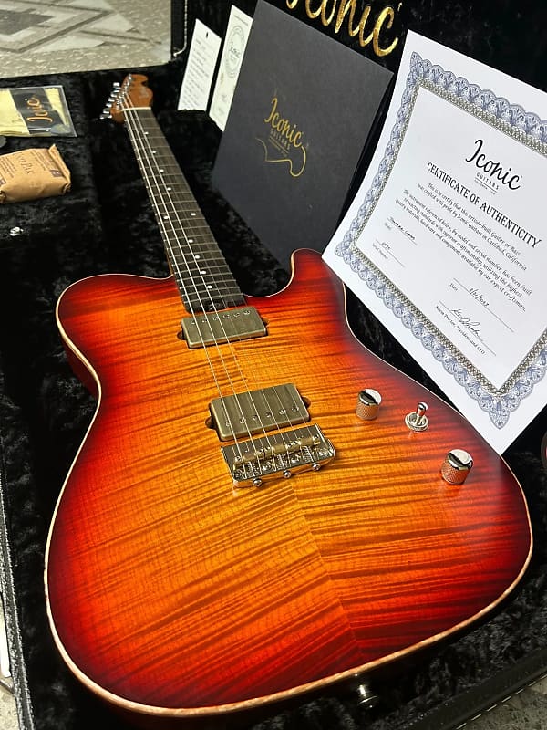 ICONIC Tamarack US-Made Vintage Tremolo Custom Tele, Ebony | Reverb