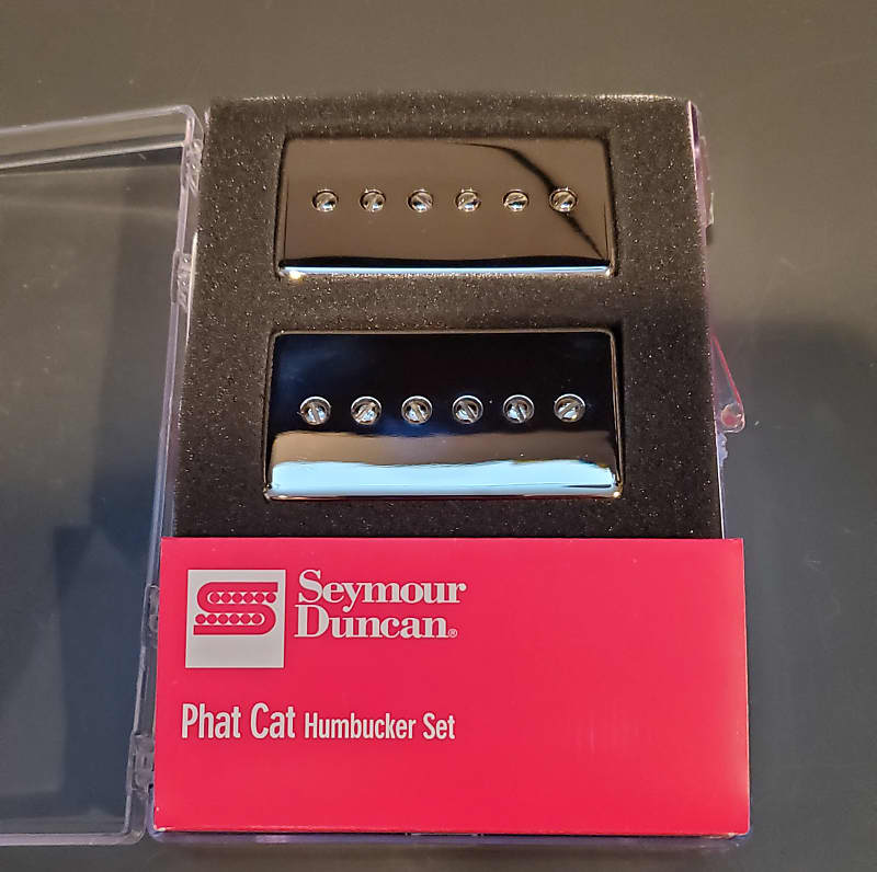 Seymour Duncan Phat Cat P-90 Set Chrome Humbucker Sized | Reverb