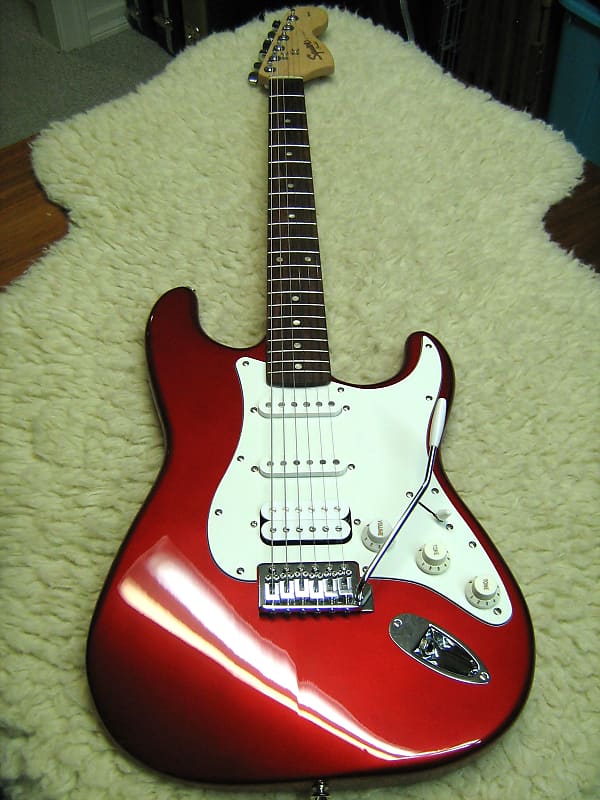 Fender 2013 Squier Affinity Stratocaster HSS Metallic Red | Reverb