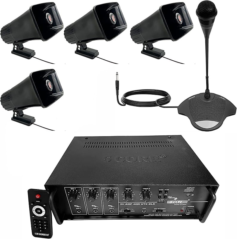 5Core Intercom Paging System w/ 40W Amplifier, 1x Microphone | Reverb