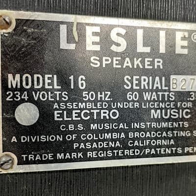 1967 Selmer Leslie model 16 rotating speaker cabinet | Reverb