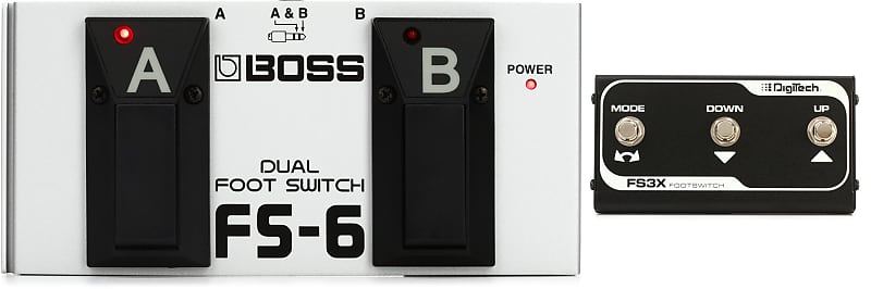 Boss FS-6 Dual Foot Switch Bundle with DigiTech FS3X 3-button | Reverb