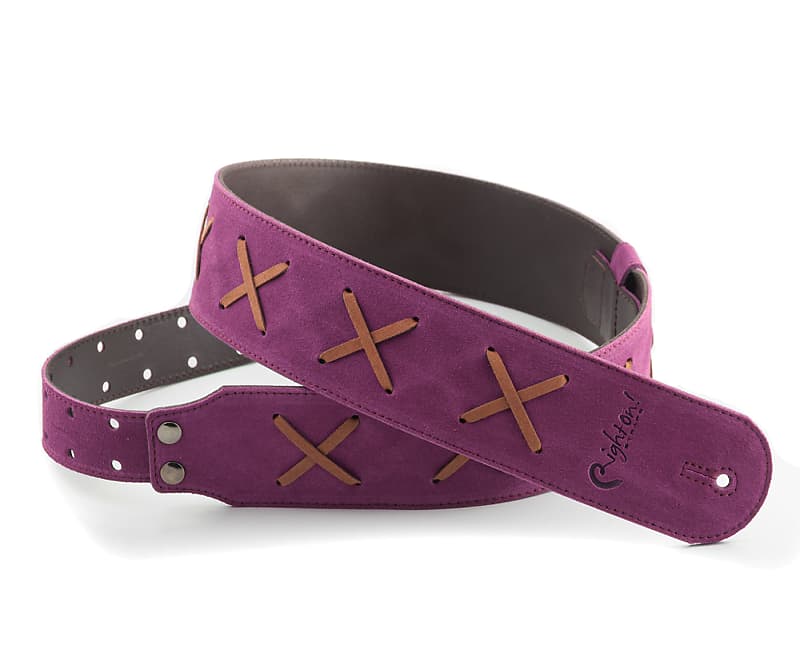RightOn! Legend D.G. Purple Custom Guitar Strap | Reverb