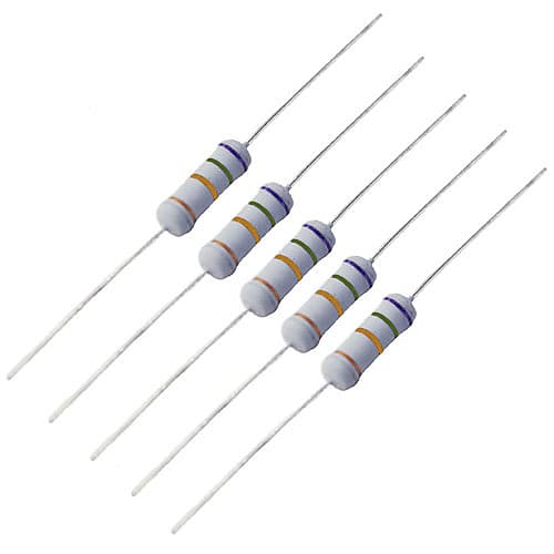 2 Watt Metal Oxide Power Resistor, 75K Ohm, Pkg. of 5 | Reverb