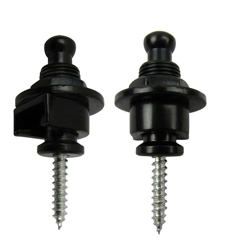 New Set 2 Straplocks High Quality - Black - Tie-Strap - Type | Reverb