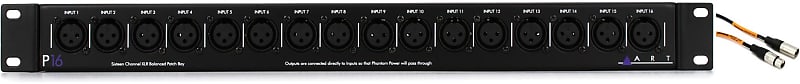 ART P16 16-channel XLR Balanced Patchbay Bundle with Pro Co | Reverb