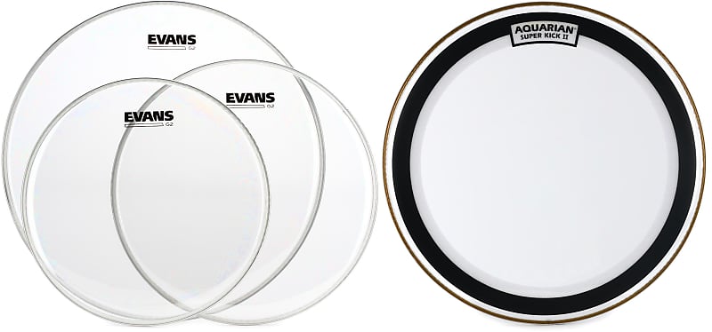 Evans G2 Clear 3-piece Tom Pack - 12/13/16 inch Bundle with | Reverb