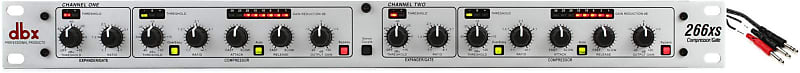 dbx 266XS Dual Compressor/Gate Bundle with Hosa STP-203 | Reverb