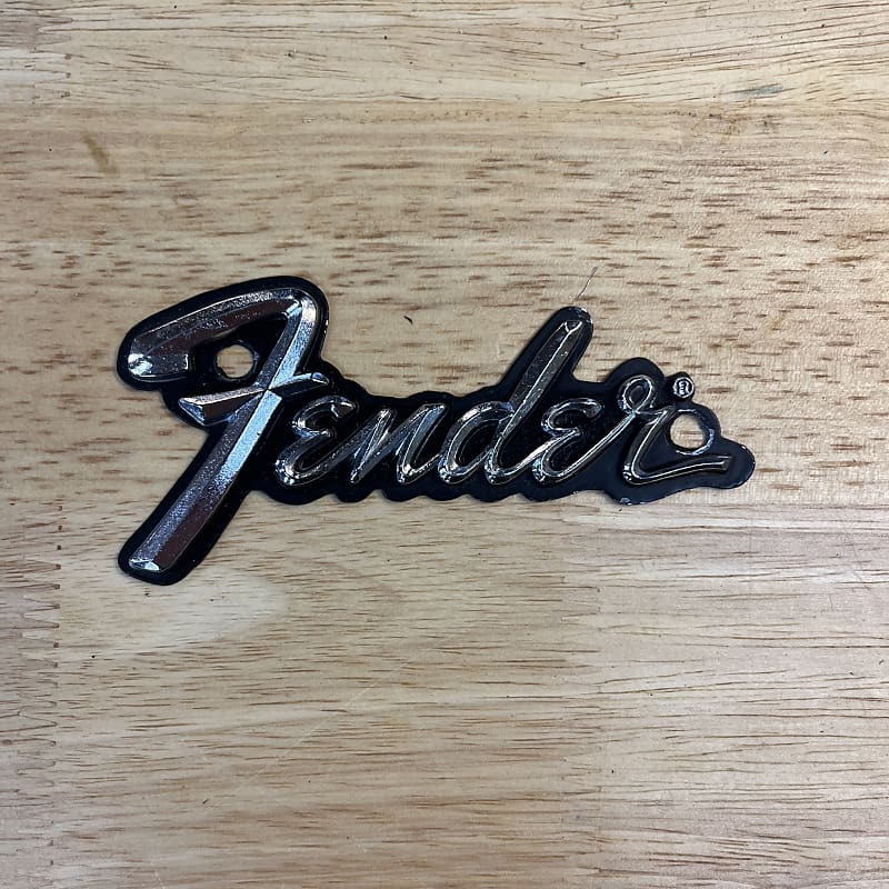 Fender Bass Case Logo 1972-1976 - Chrome | Reverb
