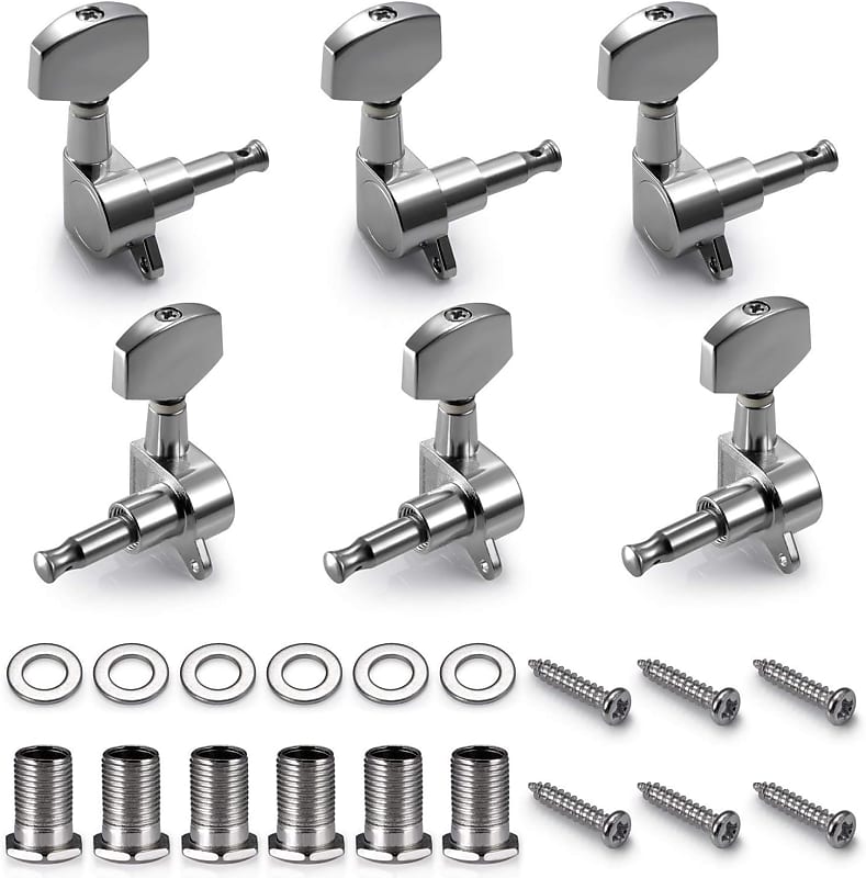 6 Pieces Guitar Machine Heads Knobs Guitar String Tuning Pegs | Reverb