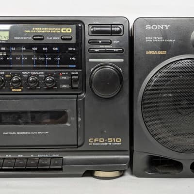 Vintage 90's Sony CFD-510 CD Radio Cassette Mega Bass Speaker | Reverb