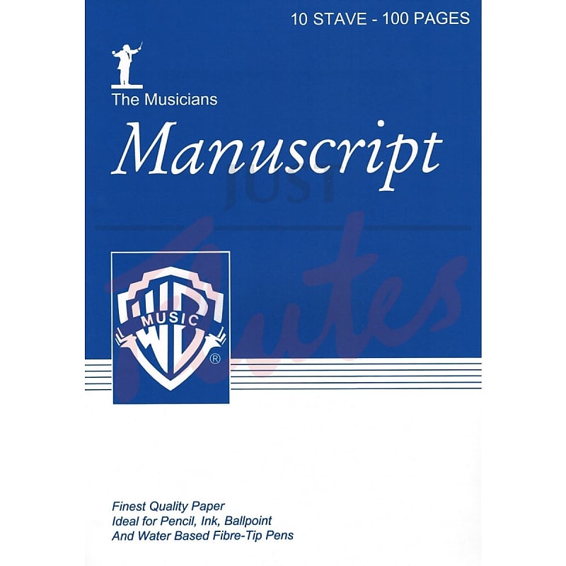 A4 Manuscript Paper, 10 Stave - 100 Pages | Reverb