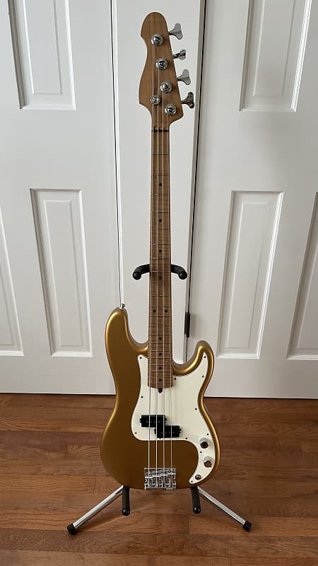 Warmoth 32” P-Bass 2020 - Matte Gold | Reverb