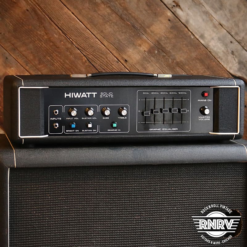 1970s Hiwatt NCA108 Solid-State Bass Head 200-Watts (Iron | Reverb