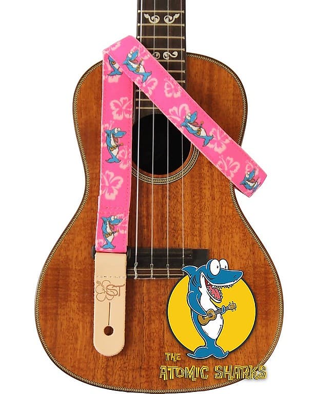 Atomic Shark Pink 1” Ukulele Strap | Reverb