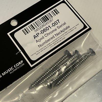 NEW - GOTOH Aged Chrome Relic Serial Number Neck Plate fits | Reverb