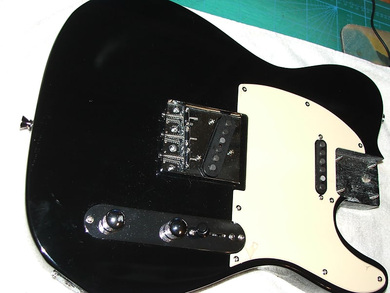 Black Tele Loaded Body.updated Artec Big Pole Pickups.plastic | Reverb