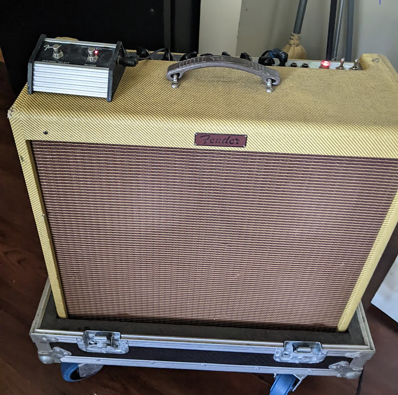 “Fender Blues DeVille 4x10 2-Channel with flight case. | Reverb