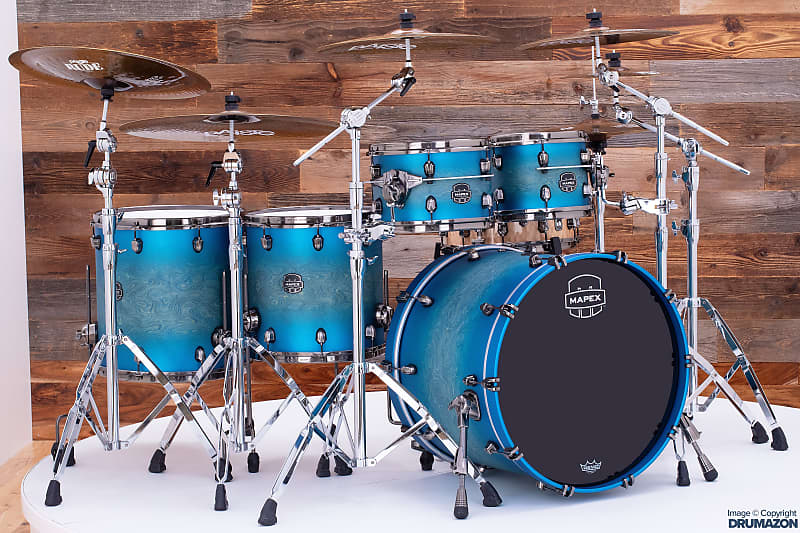 MAPEX SATURN EVOLUTION MAPLE / WALNUT 5 PIECE CUSTOM DRUM | Reverb