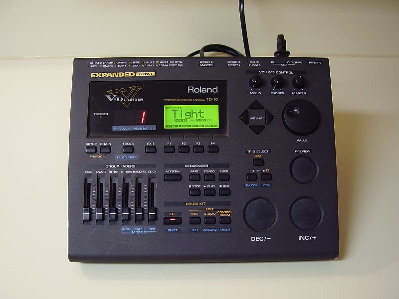 Roland TD-10 V Drum Module w TDW-1 card Expanded MD-7U V-Drum | Reverb