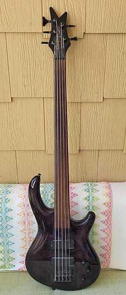 Dean Edge 5 5-String Fretless Electric Bass Guitar w/ | Reverb