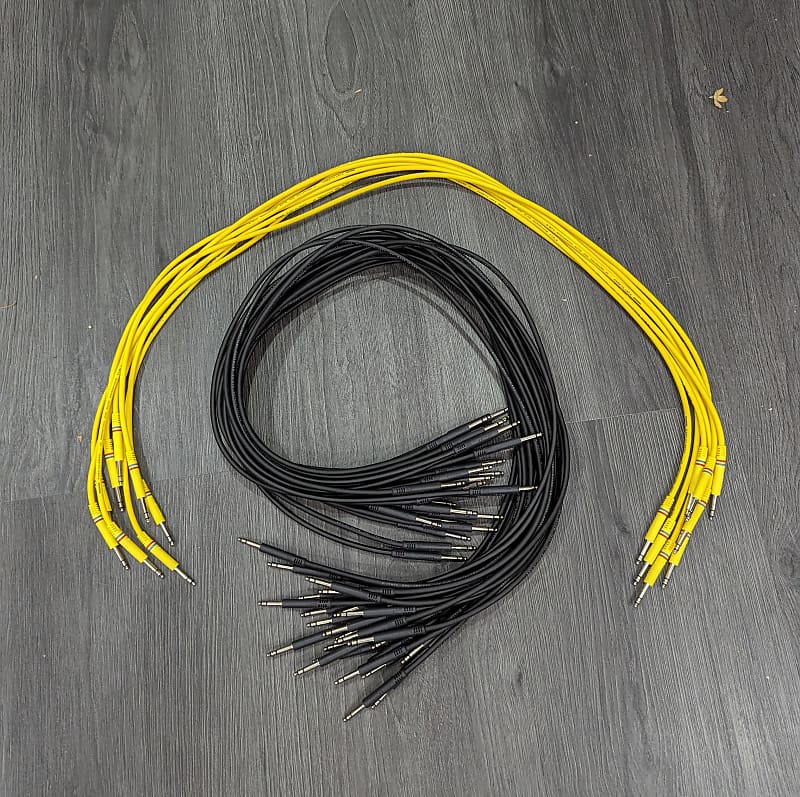 26x black Bittree and 8x yellow Mogami 36" TT Cable - Black + | Reverb
