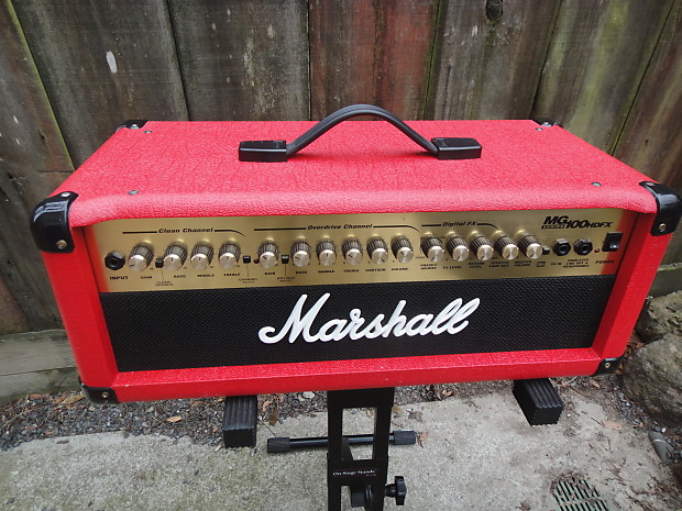 Marshall Head Guitar Amp amplifier MG100HDFX Red | Reverb