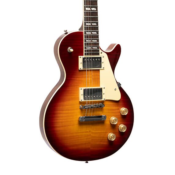 Stagg SEL-DLX Electric Guitar AAA Flame Top Mahogany Body, | Reverb UK