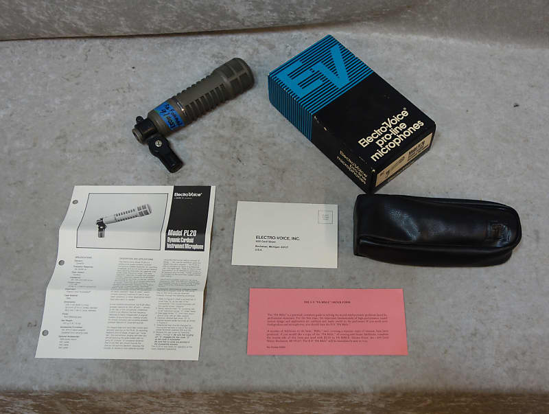 Vintage Electro-Voice EV PL20 microphone (fresh re-foam) | Reverb