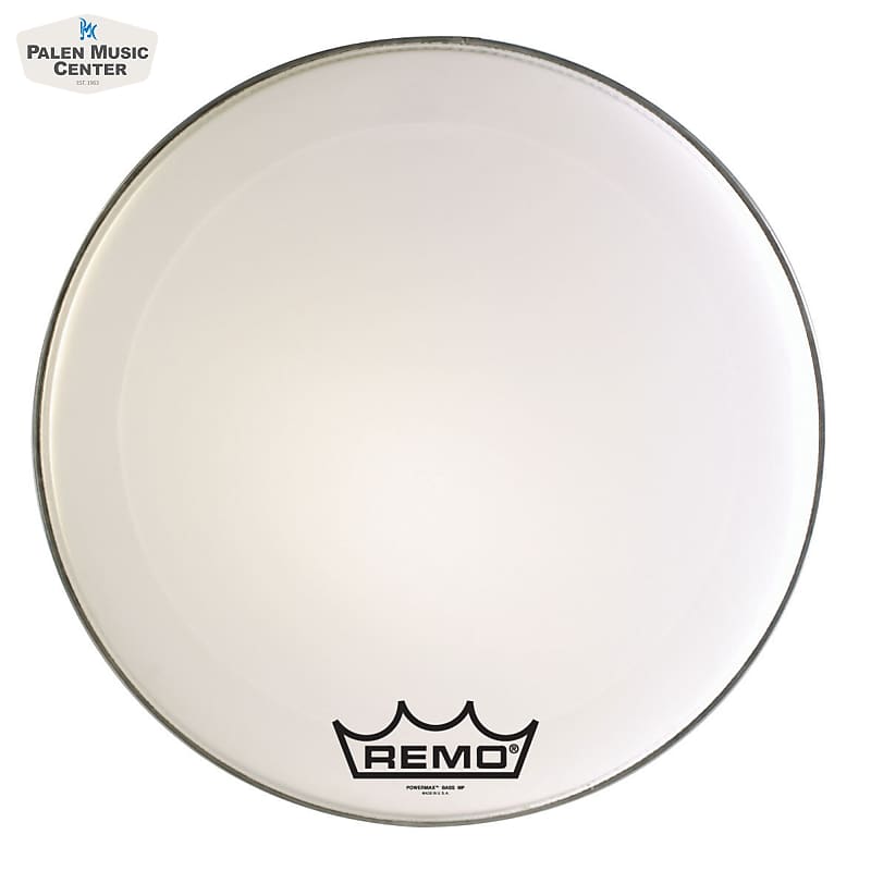 Remo 20" Powermax 2 Ultra White Crimplock Marching Bass Drum | Reverb