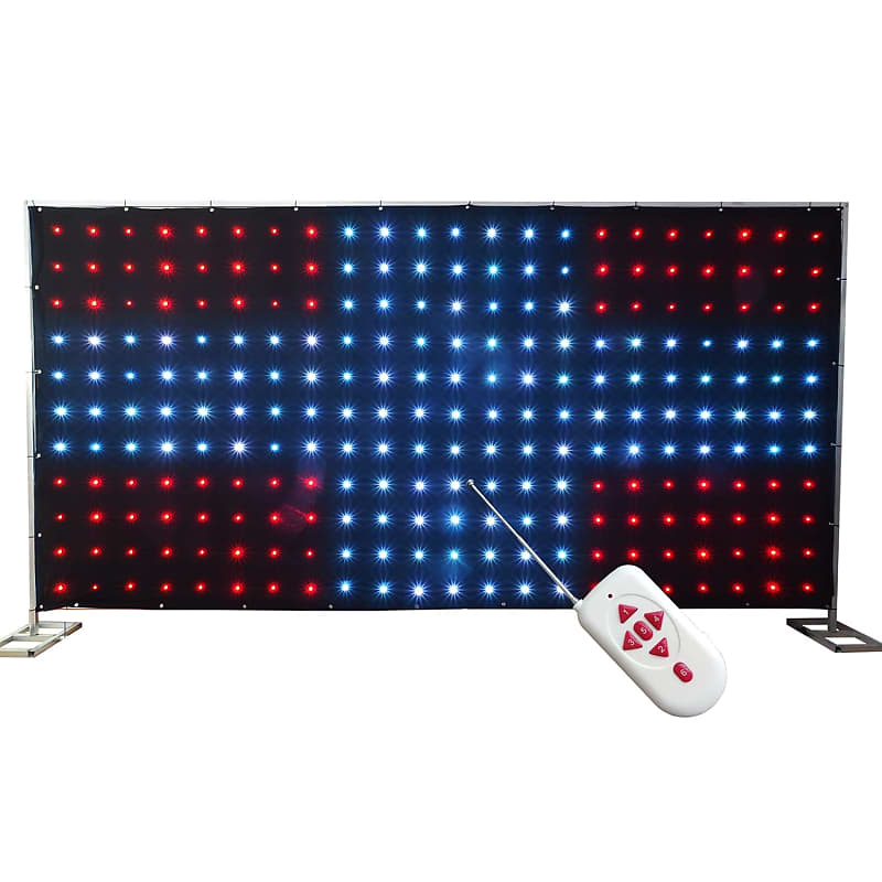 Led Vision Curtain P18 2X4M Dmx Control For Mobile Dj Band | Reverb