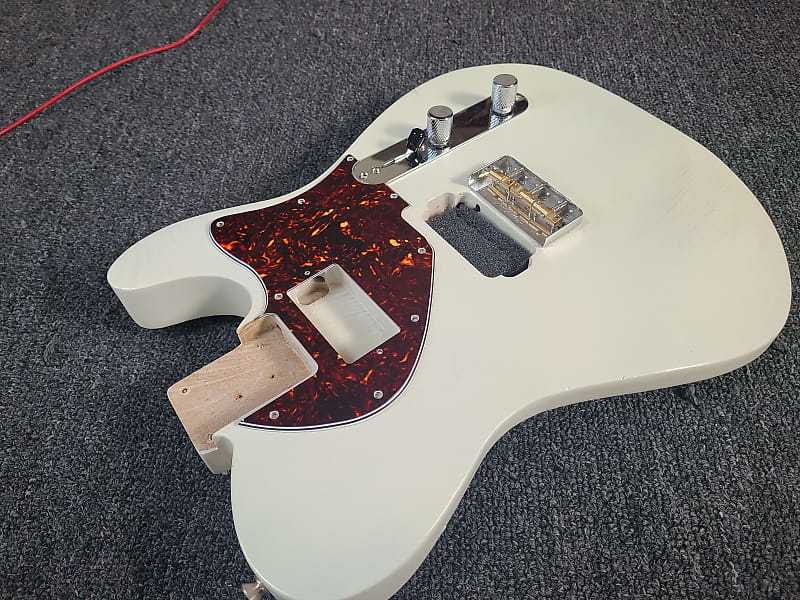 Custom Made Telecaster HH 2022 - White 3.8LBS! Loaded | Reverb