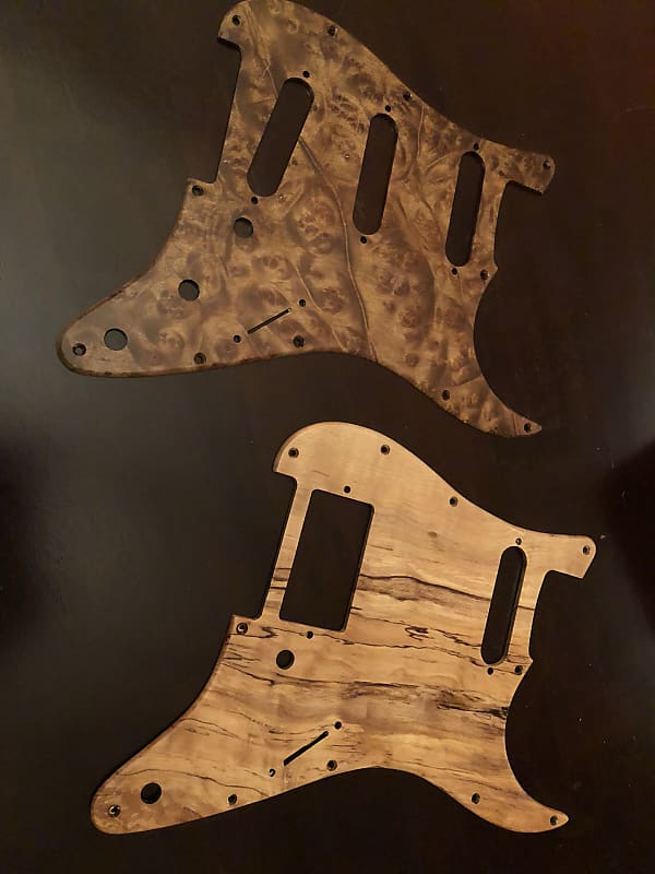 Fender Stratocaster Figured Maple Pickguards - Spalted and | Reverb