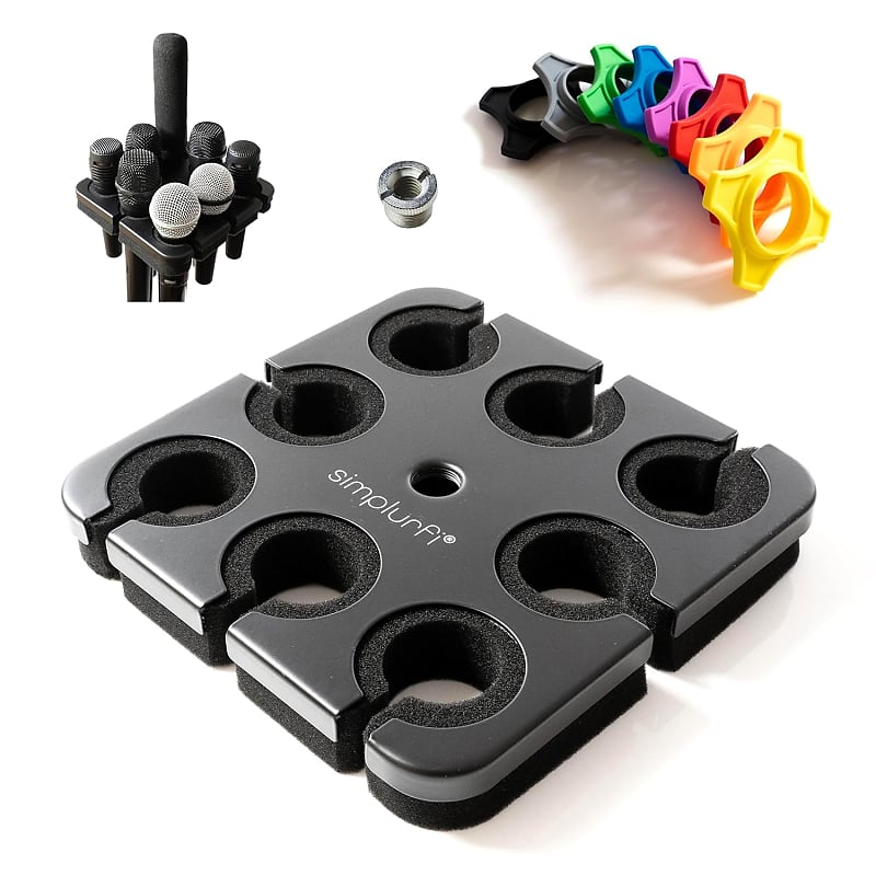 Multi Microphone Holder For Mic Stand - Square Tray | Reverb