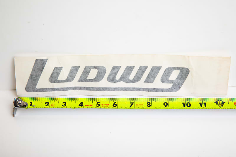 Ludwig Black Bass Drum Block Logo Decal Sticker Emblem | Reverb