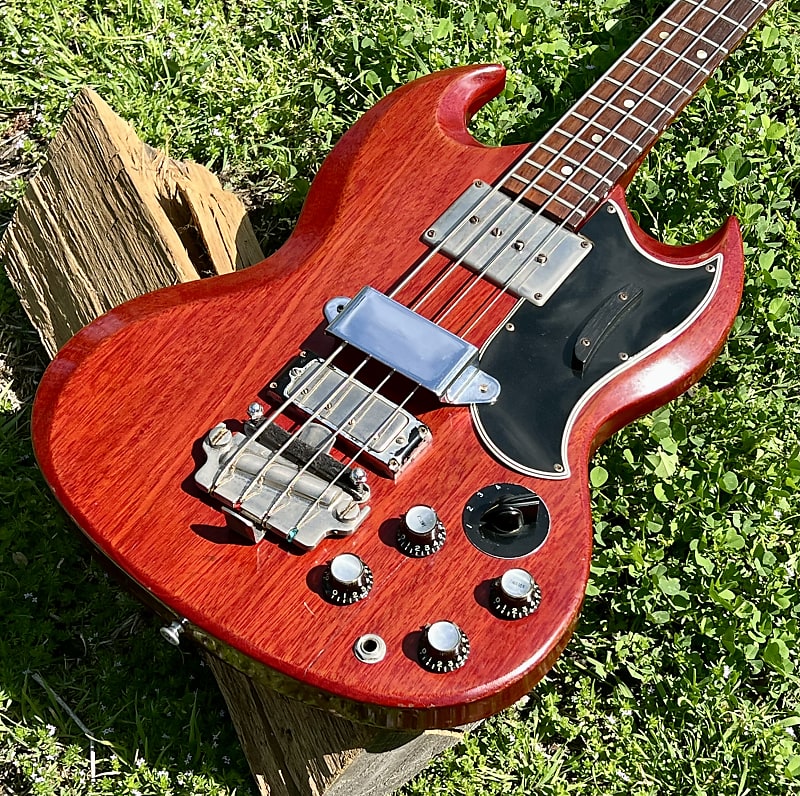 Jack B Spec Vintage Gibson EB-3 1964 - Cherry Red Bass Guitar | Reverb