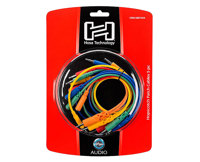 Hosa CMM-500Y-MIX Hopscotch Patch Cables (5-pack) | Reverb