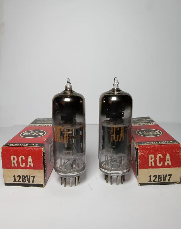 Pair Of OPEN BOX RCA 12BV7/12BY7 BLACK PLATES Hickock Tested | Reverb