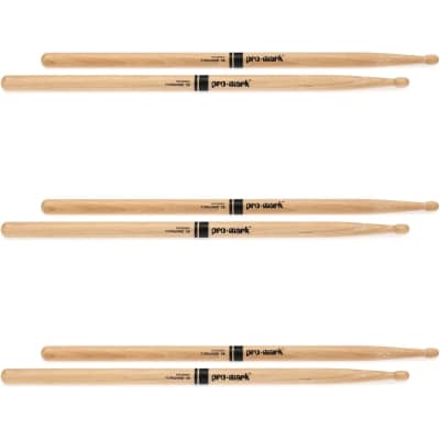 ProMark Classic 707 Hickory Wood Tip Drumsticks (3-Pack) | Reverb
