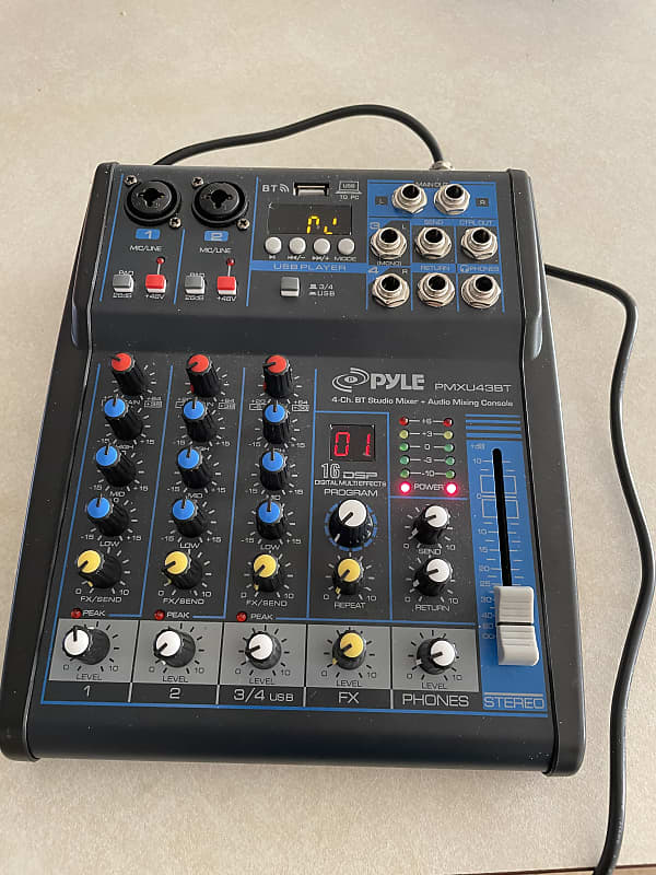 Pyle 4-channel Bluetooth and USB Mixer | Reverb