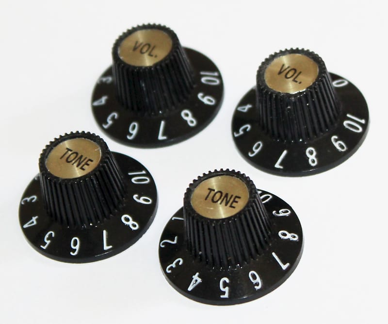 Vintage 1970's Gibson Gold Witch Hat Knobs Witchhat Knobs | Reverb UK